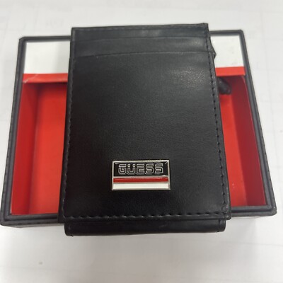 Guess Men's Front Pocket RFID Protection Wallet Magnetic Money Clip ...