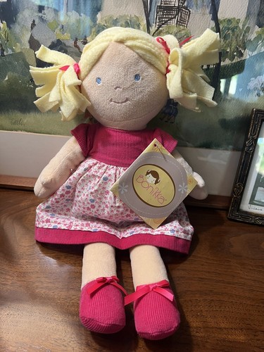 Bonikka 13” Rag Doll Blonde Hair Red Floral Dress | eBay