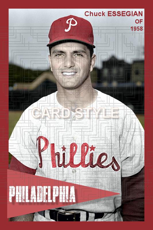 Chuck Essegian - 1958 Philadelphia Phillies - choose a size - colorized ...