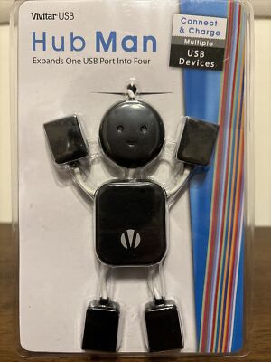 Vivitar USB Hub Man Expands One USB Port into Four / Black factory ...