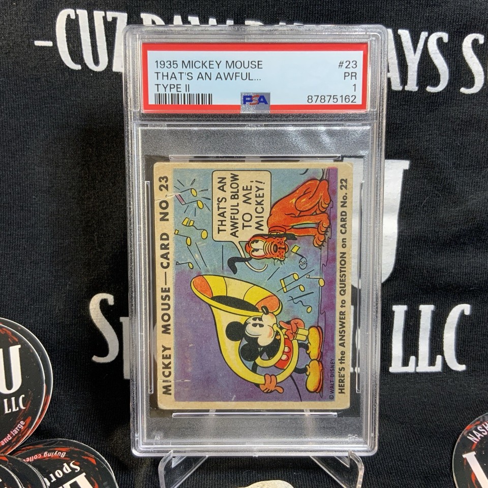 1935 Mickey Mouse Gum R89 Set Break That's An Awful Blow... #23 Type 2 ...