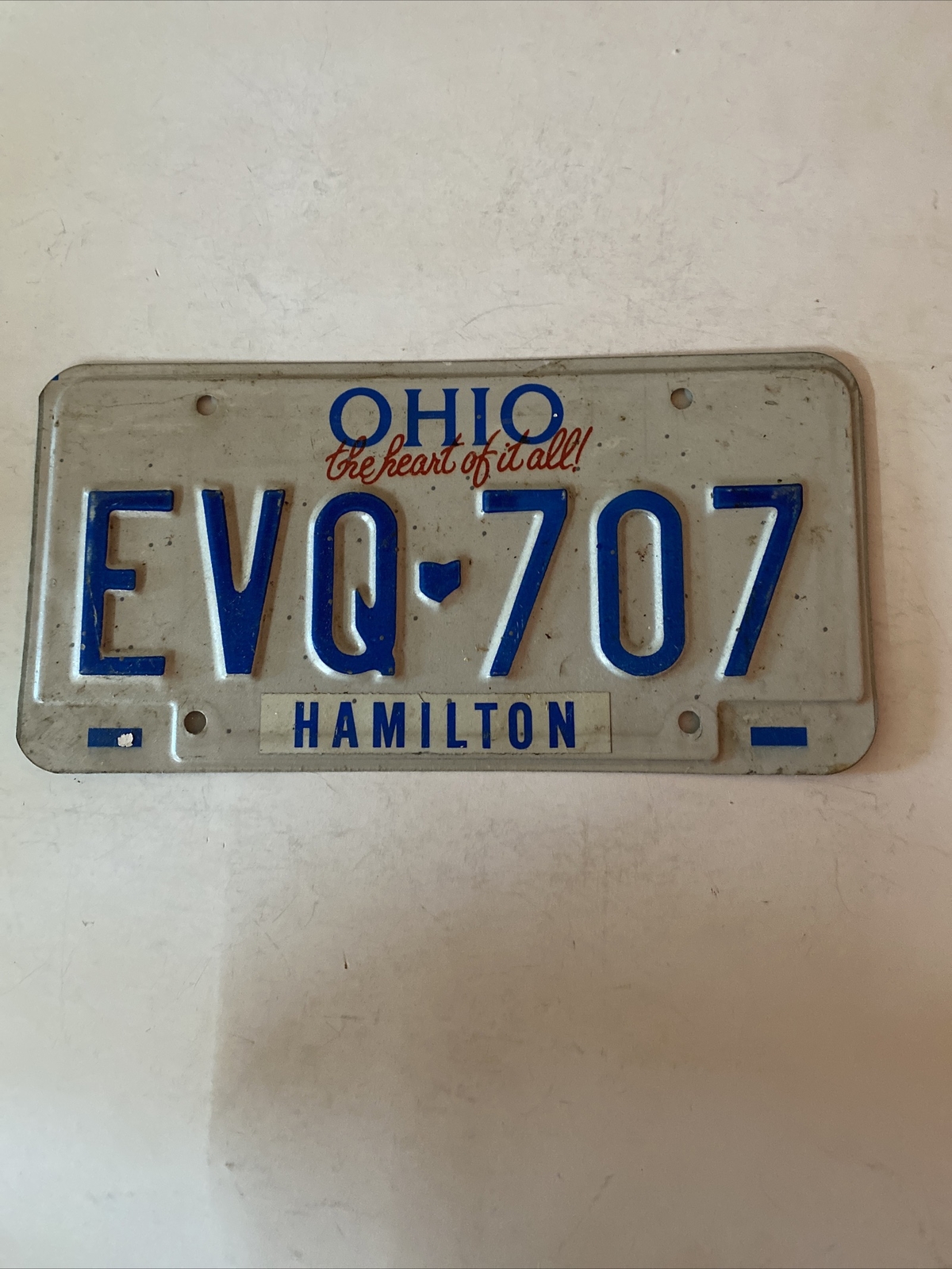 Vintage Hamilton Ohio License Plate EVQ707 | eBay