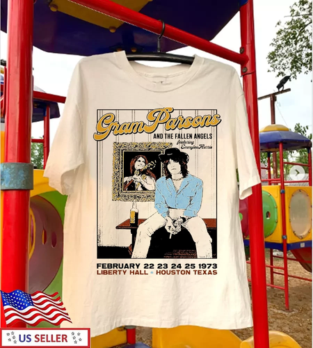 Gram Parsons And The Fallen Angel 1973 Poster T Shirt Full Size S-5XL ...