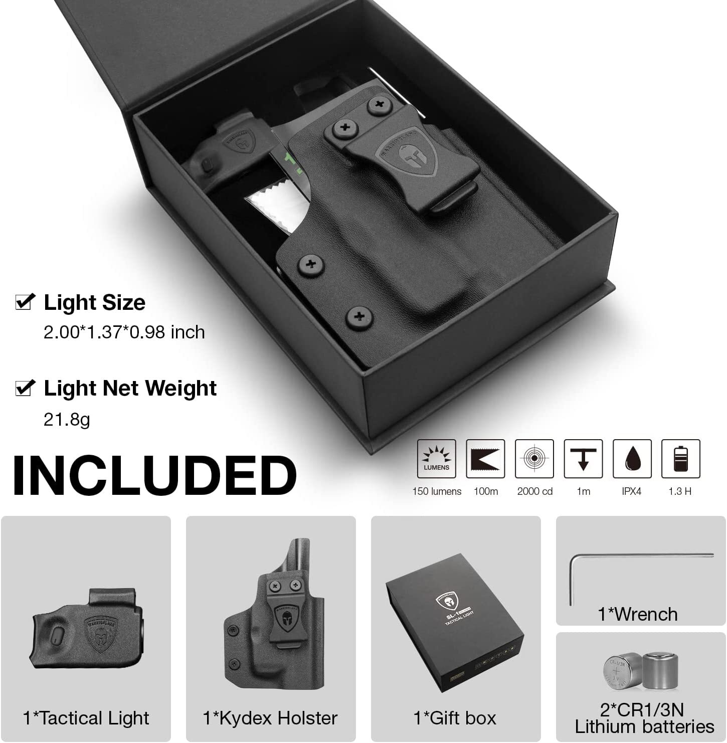 Gun Light with Kydex Holster For Taurus G2C/G3C Pistol Tactical ...