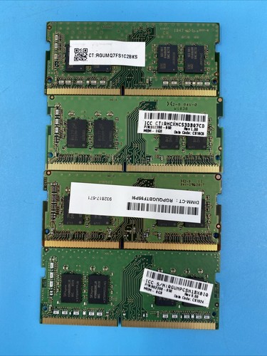 (LOT OF 4) *MIXED BRANDS* 8GB PC4-2666V SO-DIMM DDR4 RAM Laptop Memory ...