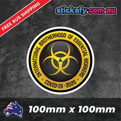 Essential Worker Circle Sticker Funny Laptop Car Window Bumper 4x4 Ute ...