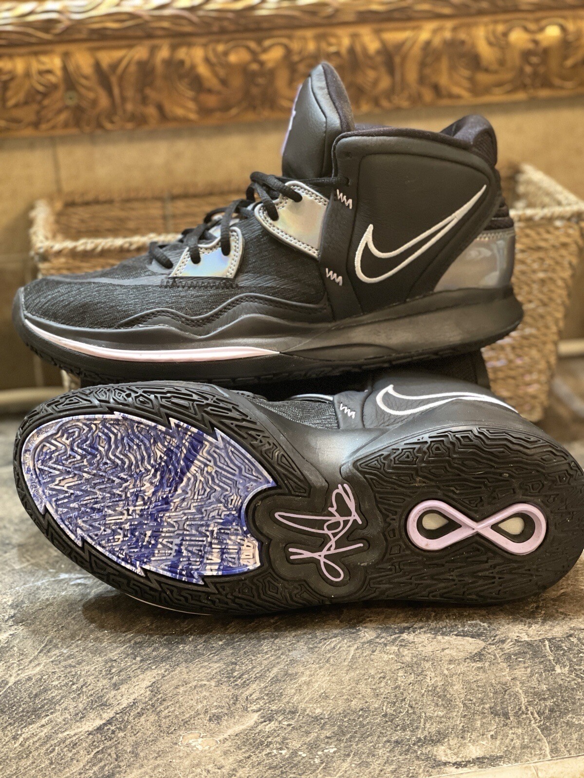 Size 10 - Nike Kyrie Infinity 8 Black Metallic Silver | eBay