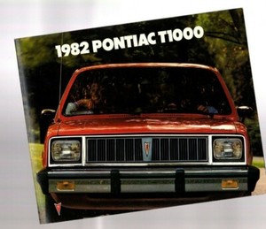 1982 Pontiac T1000 POSTER Brochure / Flyer: 3, 5 Door, T-1000....NOS ...