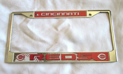 CINCINNATI REDS CHROME LICENSE PLATE FRAME #06 SALE - NEW | eBay