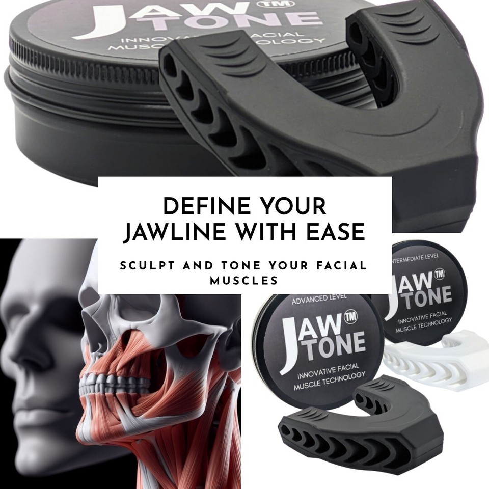 JawTone™ jaw exerciser jawline face neck shaper trainer [60LBS ...