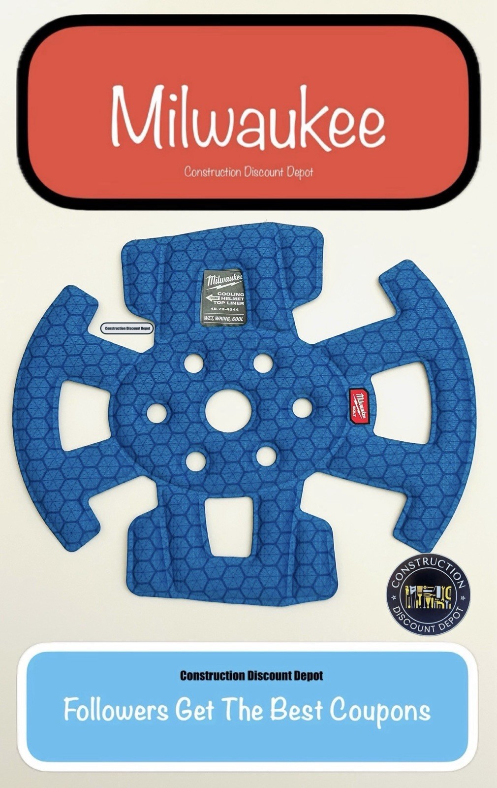 Milwaukee Bolt Safety Helmet Cooling Liner 48-73-4544 Blue | Compra ...