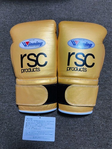 New Winning x RSC Products Boxing Gloves 14oz Gold Leather | eBay