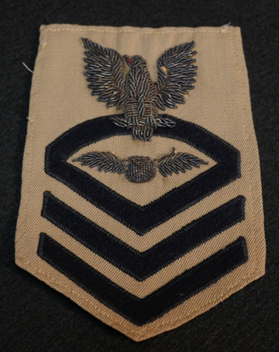 WW2 USN Navy Aviation Electricians Mate CPO Chief Petty Officer Bullion ...