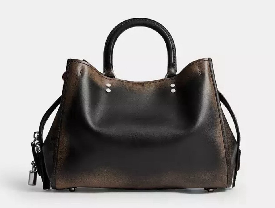 Coach Official Rogue Bag 31 - Loved Leather Charm CDZ58 LHPMZ Black ...