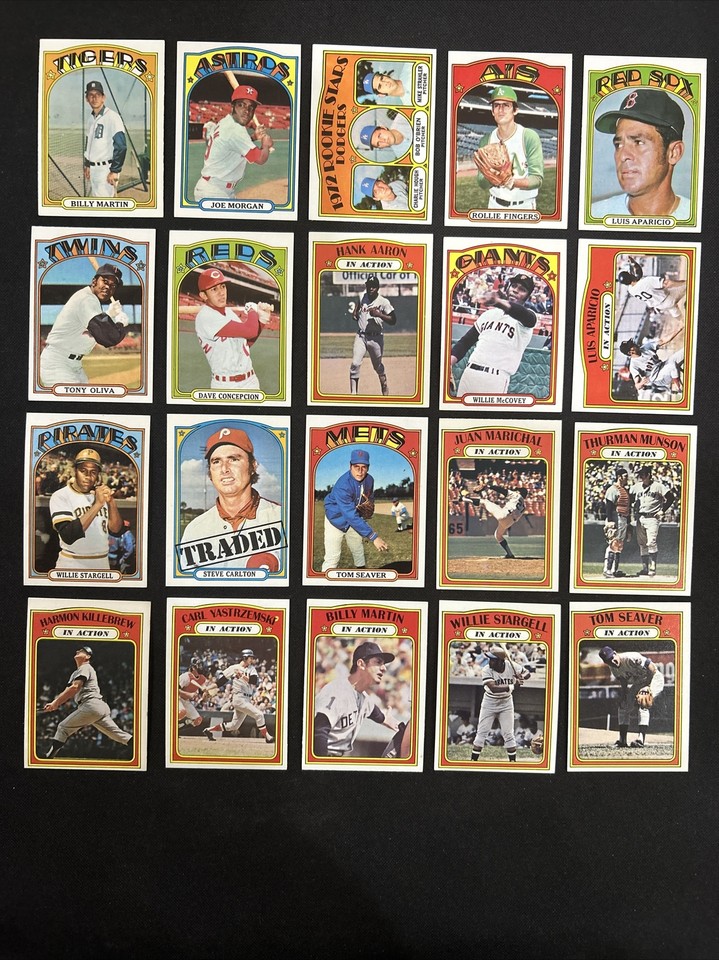 1972 TOPPS BASEBALL COMPLETE SET 787 Cards NM-MT / MINT SHARP Beautiful ...