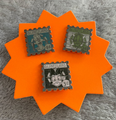 Disney Pin Lot of 3. Disneyland Character Postage Stamps. Pluto, Daisy ...