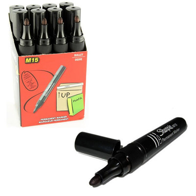 Sharpie M15 Permanent Marker Black Ink Bullet tip Thick Tip Strong ...