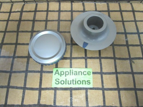 Amana Washer Timer Knob & Skirt, Silver & Blue 21002114 21002113 ASMN ...