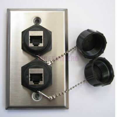 2 Port CAT6 Shielded RJ45 Ethernet Connector Extender Indoor Outdoor ...