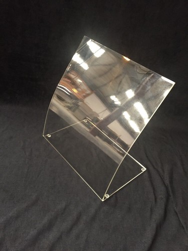 CLEAR PERSPEX ACRYLIC CURVED SNEEZE SCREEN CAKE FOOD GUARD 5MM THICK ...