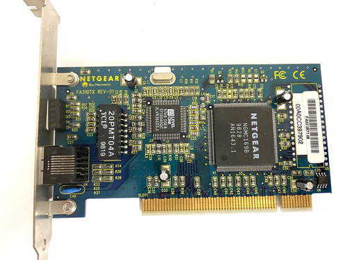 VINTAGE NETGEAR FA310TX REV D1 PCI ETHERNET CARD RJ45 LAN14 | eBay