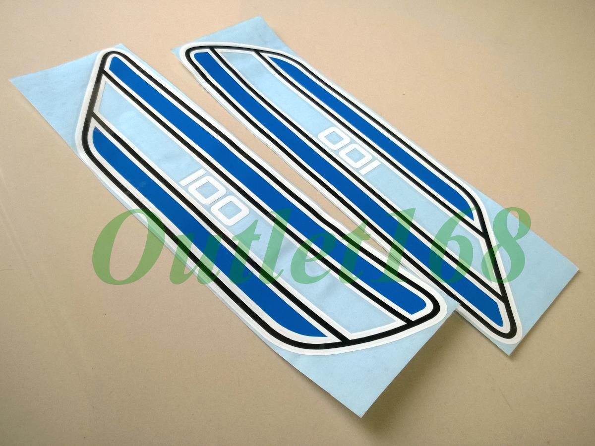 Pair Yamaha RS100 RS 100 DX Side Frame Cover Decal Emblem Stickers Oil ...