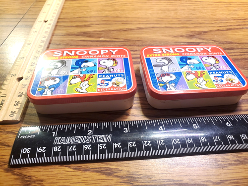 LOT of 2 Collectible 50th Celebration Mint Tins Peanuts Snoopy Charlie ...
