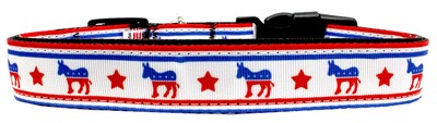 Political Nylon Democrat Dog Collar Small Wide | eBay