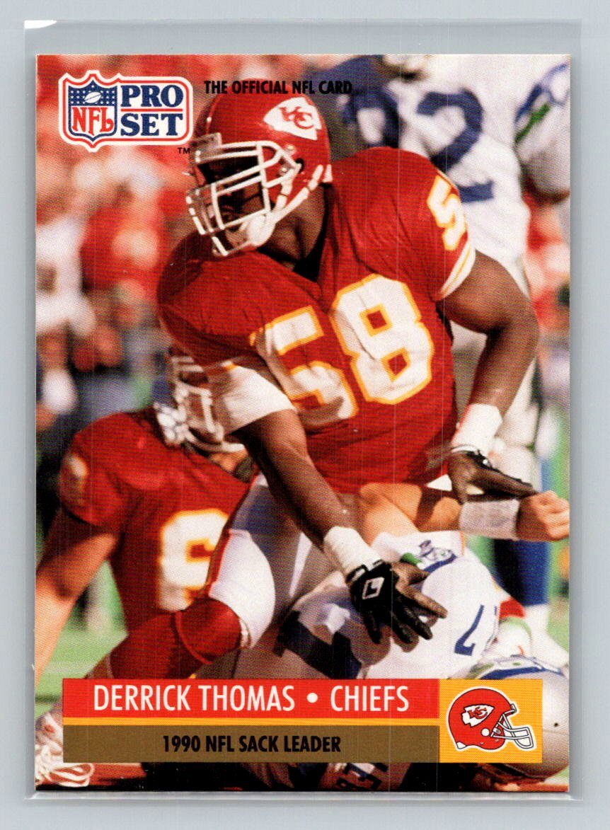 1991 Pro Set - League Leader Kansas City Chiefs Helmet on Front #19 ...