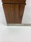 Vtg Porta File metal check file box Wood grain litho Mid century office ...