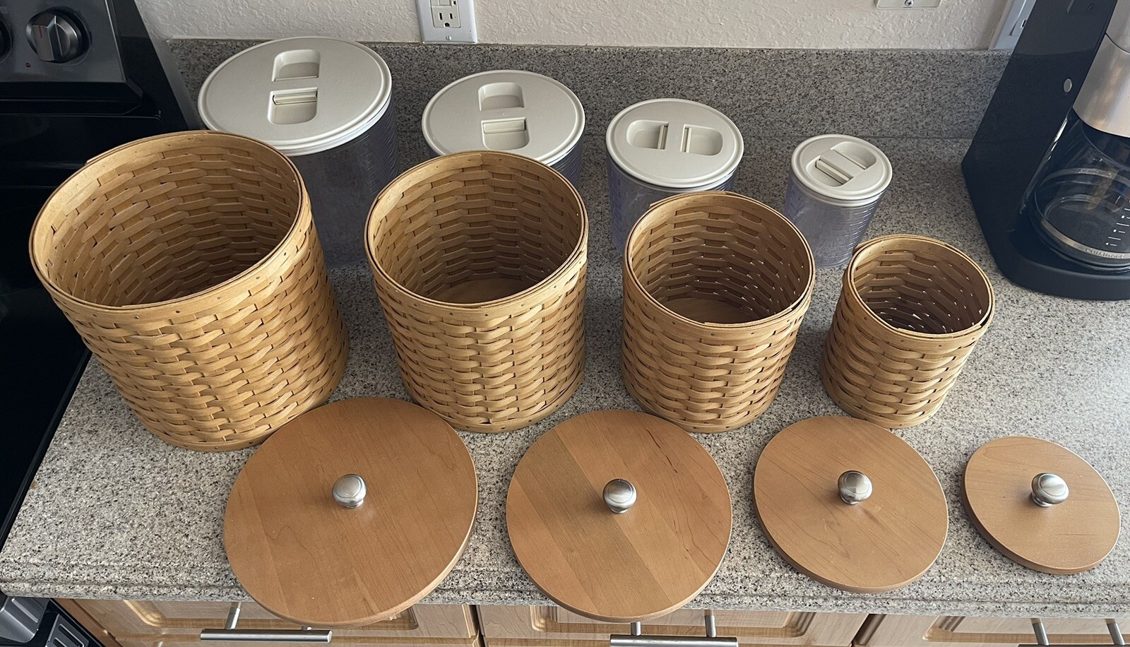 2003 Longaberger Canister Set Complete W/ Bonus NICE | eBay