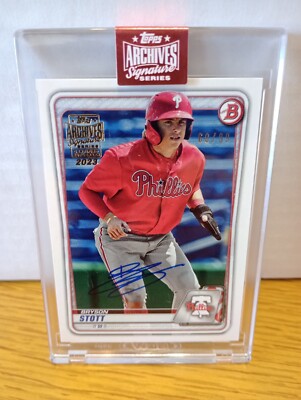 2023 Topps Archives Signature Series Bryson Stott 68/99 Auto Card BP-68 ...