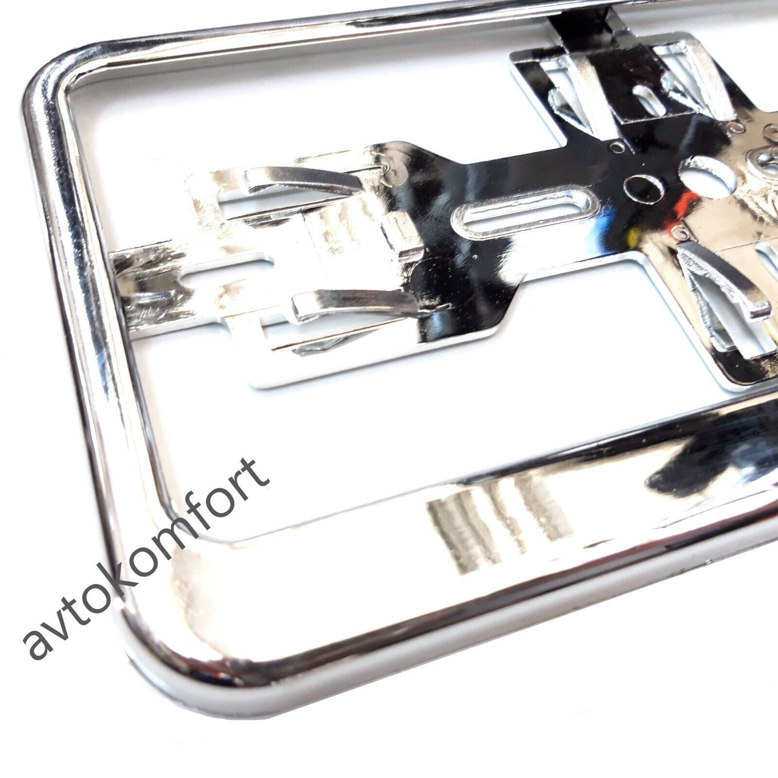 Set Of Two Pieces Chrome Plastic Number Registration Licence Plate ...