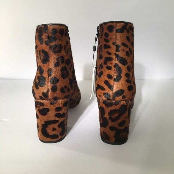 ZARA NEW WOMAN LEOPARD HIGH HEELED PRINTED LEATHER BOOTIE 36-41 Ref ...