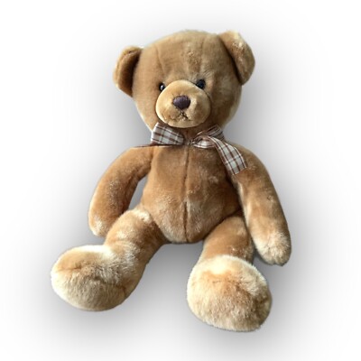 Russ THEODORE Teddy Bear Plush Brown Bow 12” Stuffed Animal | eBay