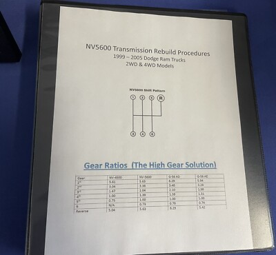 NV5600 Transmission Rebuild Book | eBay