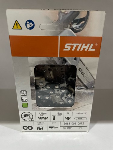 36RD3 72 STIHL 3/8 20 in NEW CARBIDE CHAINSAW CHAIN SAW .063 72 20 INCH ...