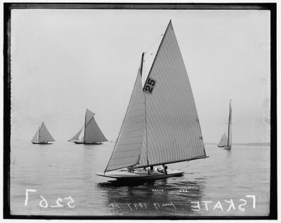 Skate Boat Yachting Sailing c1900 OLD PHOTO | eBay