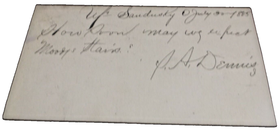 JULY 1885 COLUMBUS HOCKING VALLEY & TOLEDO RAILWAY RPO POST CARD | eBay