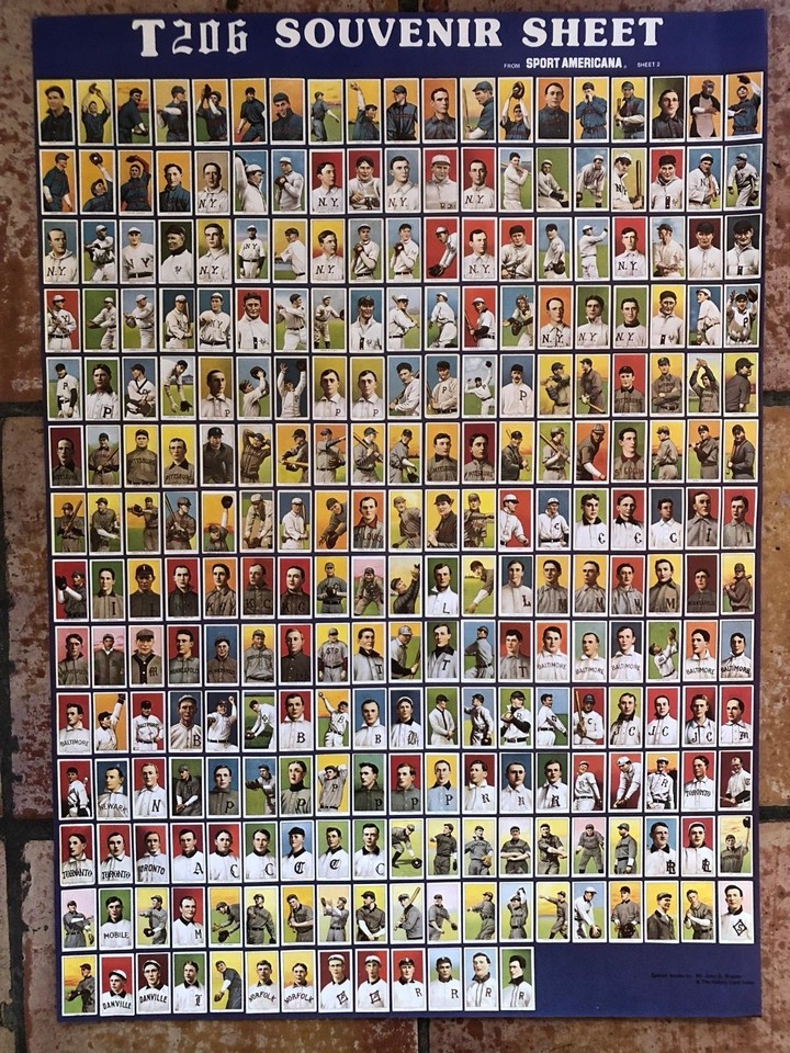 T206 Sheets Tobacco Baseball Cards 1909-1911 Honus Wagner, Ty Cobb ...