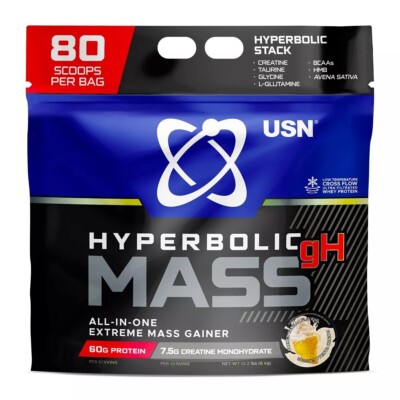 USN Hyperbolic Mass All In One Weight Gainer 6KG Muscle Fuel Gainer ...