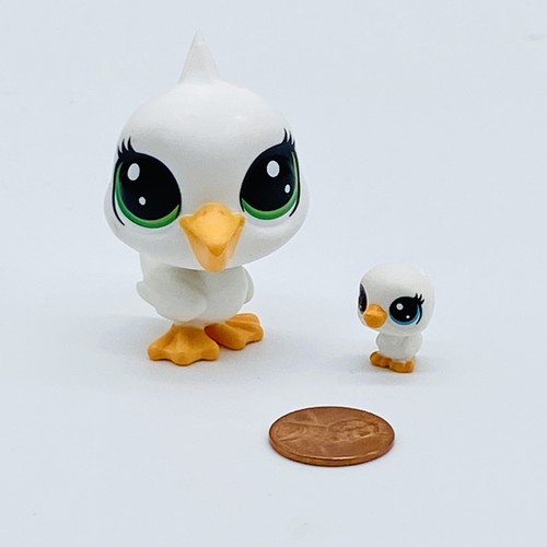littlest pet shop Lps 1-87 1-88 pelican bird Momma Baby Blanche Daisy ...