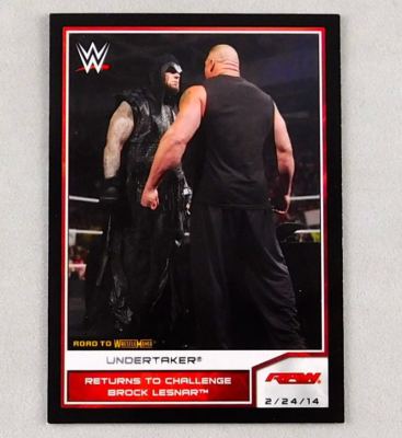 The Undertaker WWE Wrestling Trading Card WWF Topps Raw Brock Lesnar ...
