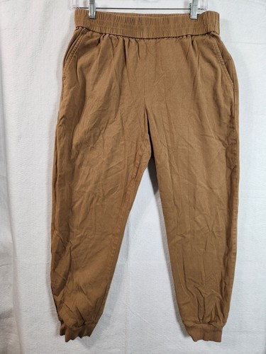 Loft Outlet High Rise Jogger Pants Size M Cotton Blend Brown | eBay