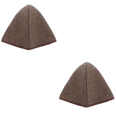 2pcs Household Sauna Hat Showering Hat Wool Felt Sauna Hat Bathroom ...
