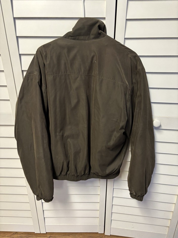 London Fog M Bomber Jacket Thinsulate Zipper Removable Liner DkBrown L ...