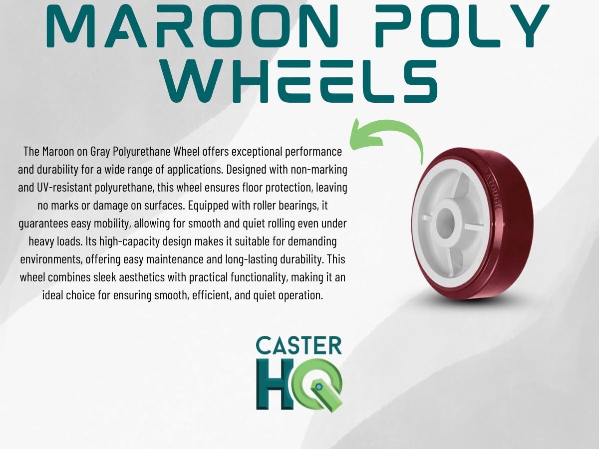 6"X2" Large Heavy Duty Wheel Casters with Brakes 4-Pack Swivel DIY ...