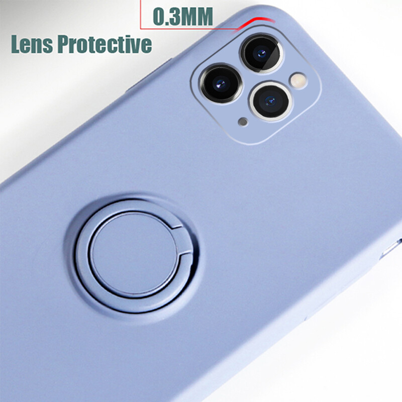 For iPhone 17 16 15 14 13 12 Pro Max 11 Liquid Silicone Ring Holder ...