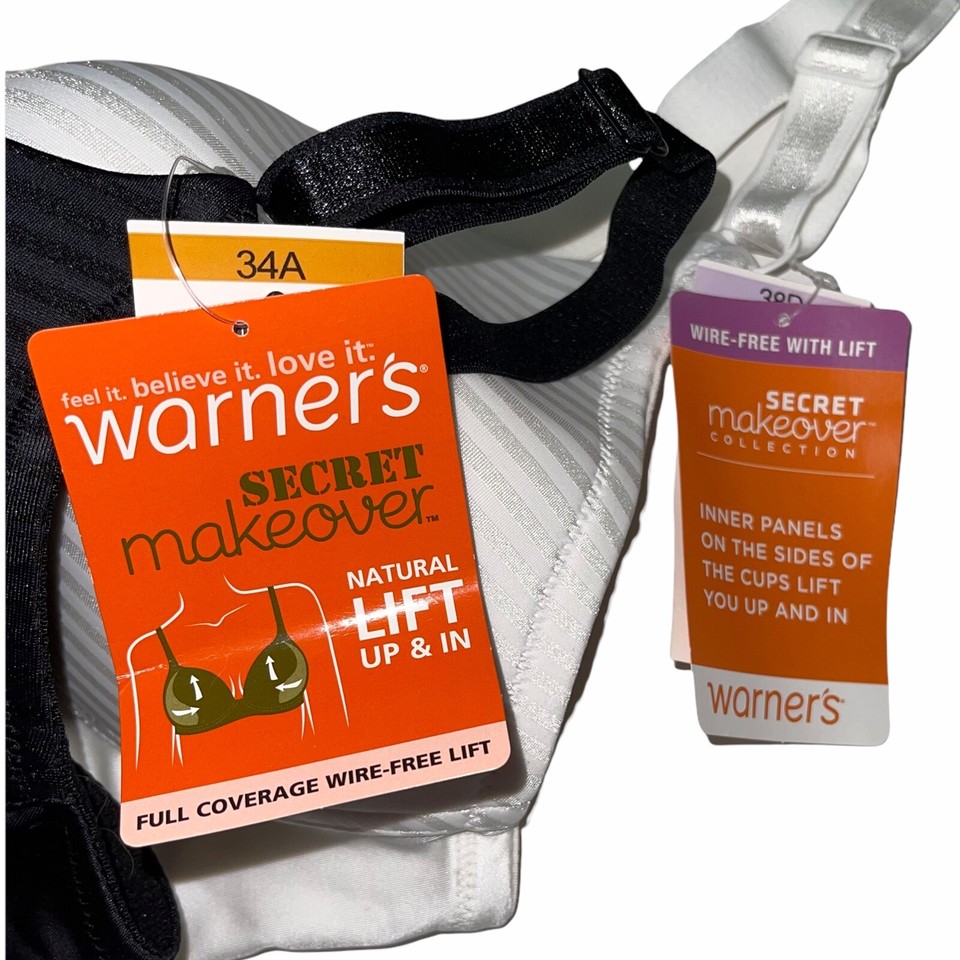 Warner's Bra Wirefree Lift Side Support Full Coverage Soft Secret ...