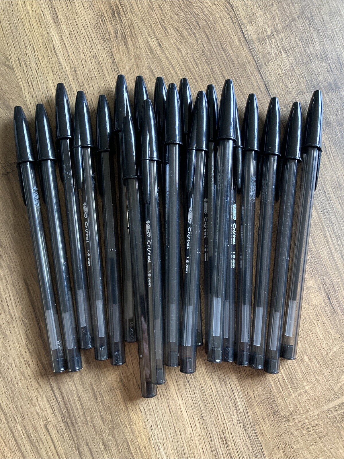 Bic Cristal 1.6mm Bold Black Ballpoint Pens ( PKT 20 )BIC LARGE RANGE ...